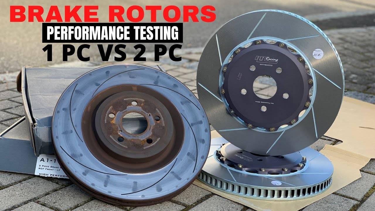 LEXUS RCF Brake Rotor Performance Test Comparison 1 PC BREMBO VS 2 PC ...