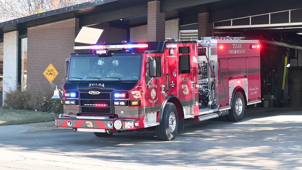 Tulsa Fire Department Engine 3 Responding - YouTube