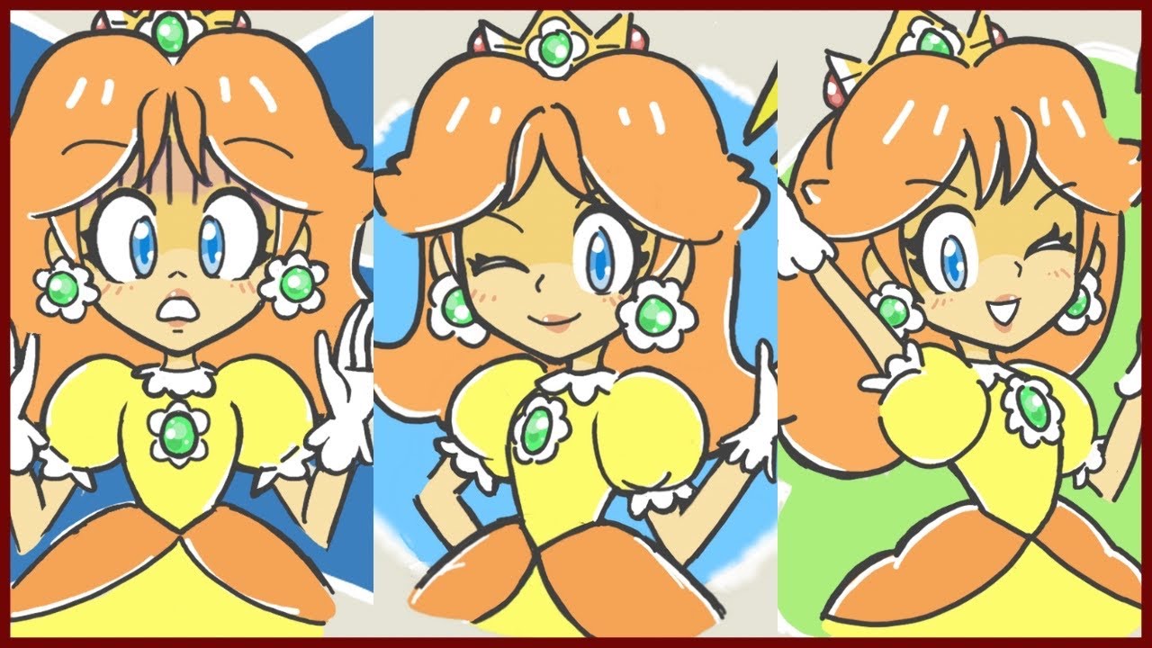 Drawing Daisy Stickers (Super Mario Party Jamboree) - YouTube