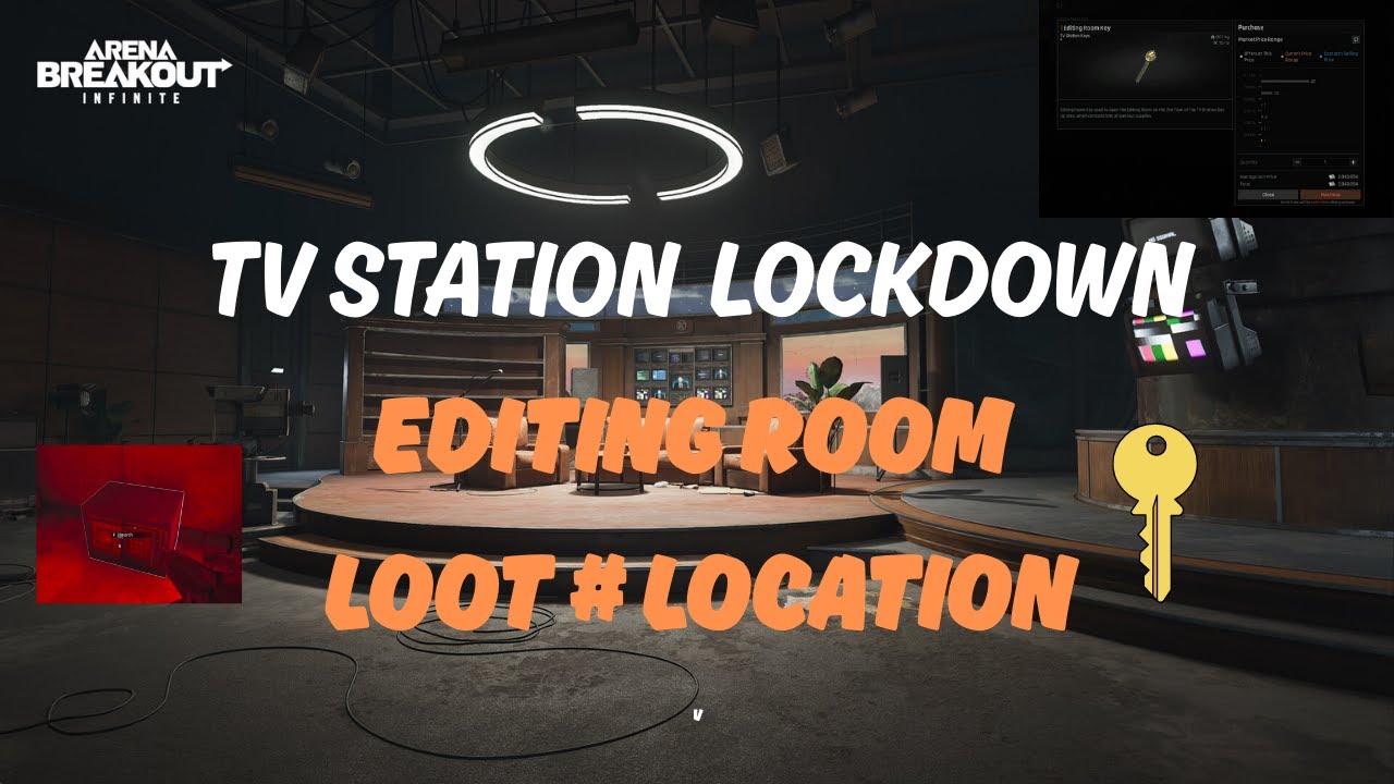 Arena Breakout Infinite l TV STATİON LOCKDOWN EDITING ROOM LOOT ...