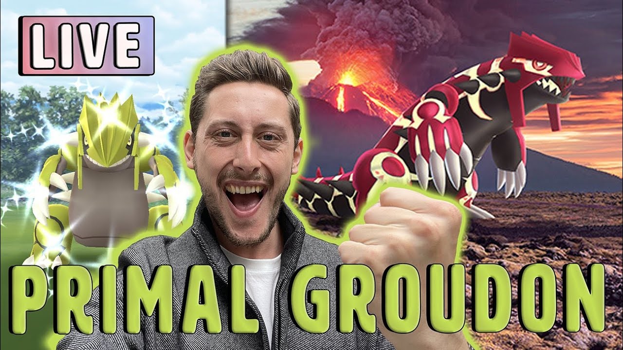 LIVE *Primal Groudon* Shundo Raid Day Grind in Pokemon GO - YouTube
