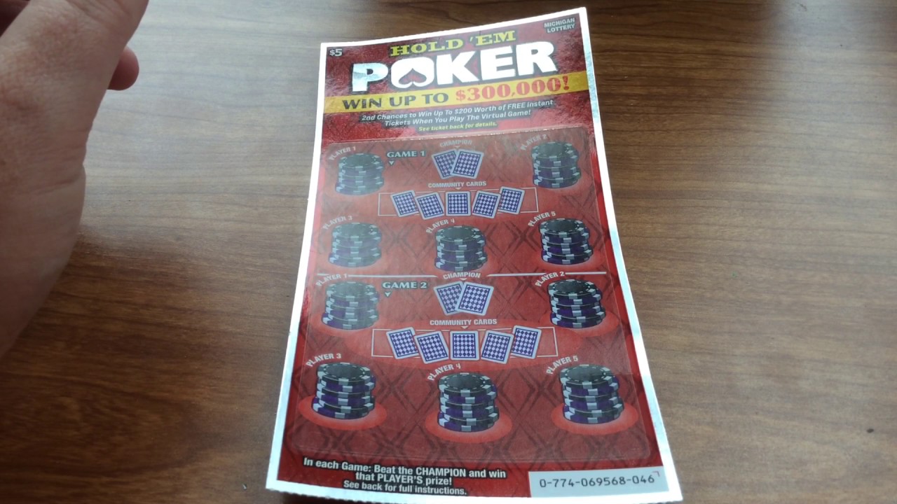 $5 HOLD 'EM POKER MICHIGAN SCRATCH OFF - YouTube