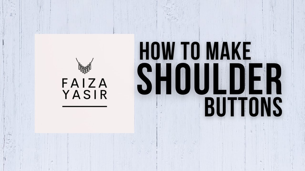 How to make Shoulder Buttons - YouTube
