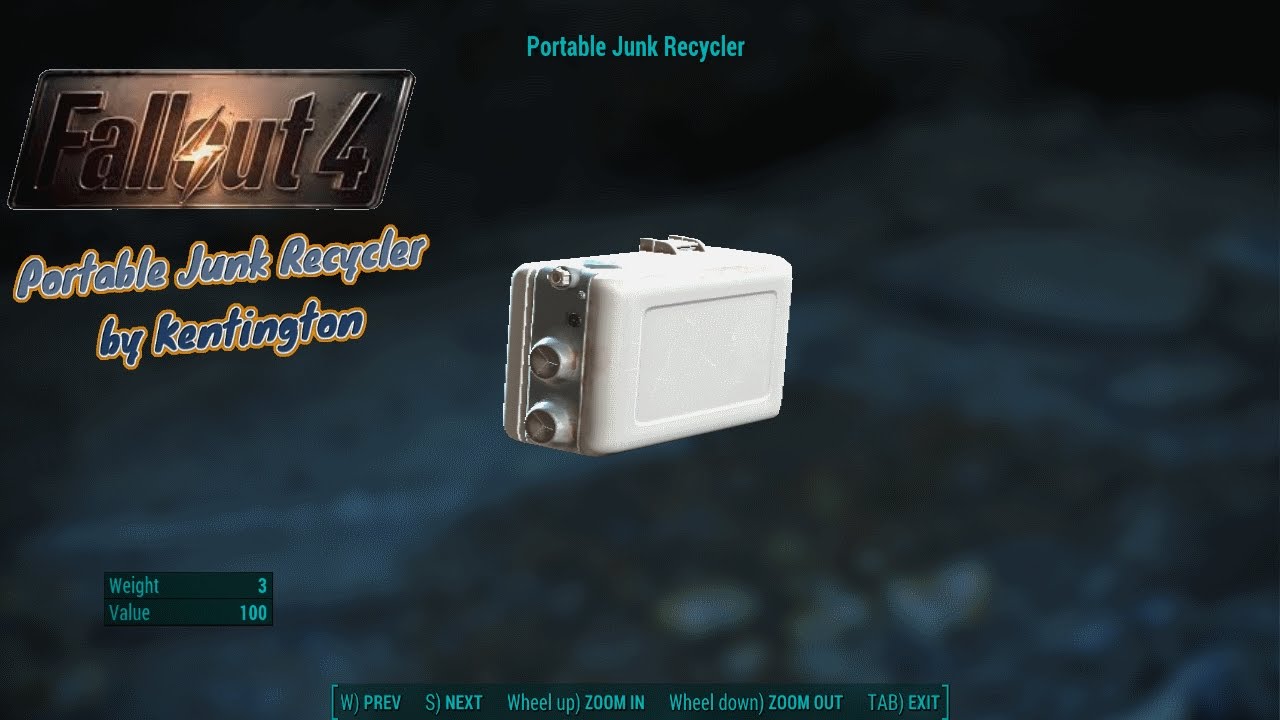 Fallout 4 Mod Reviews - Portable Junk Recycler - YouTube
