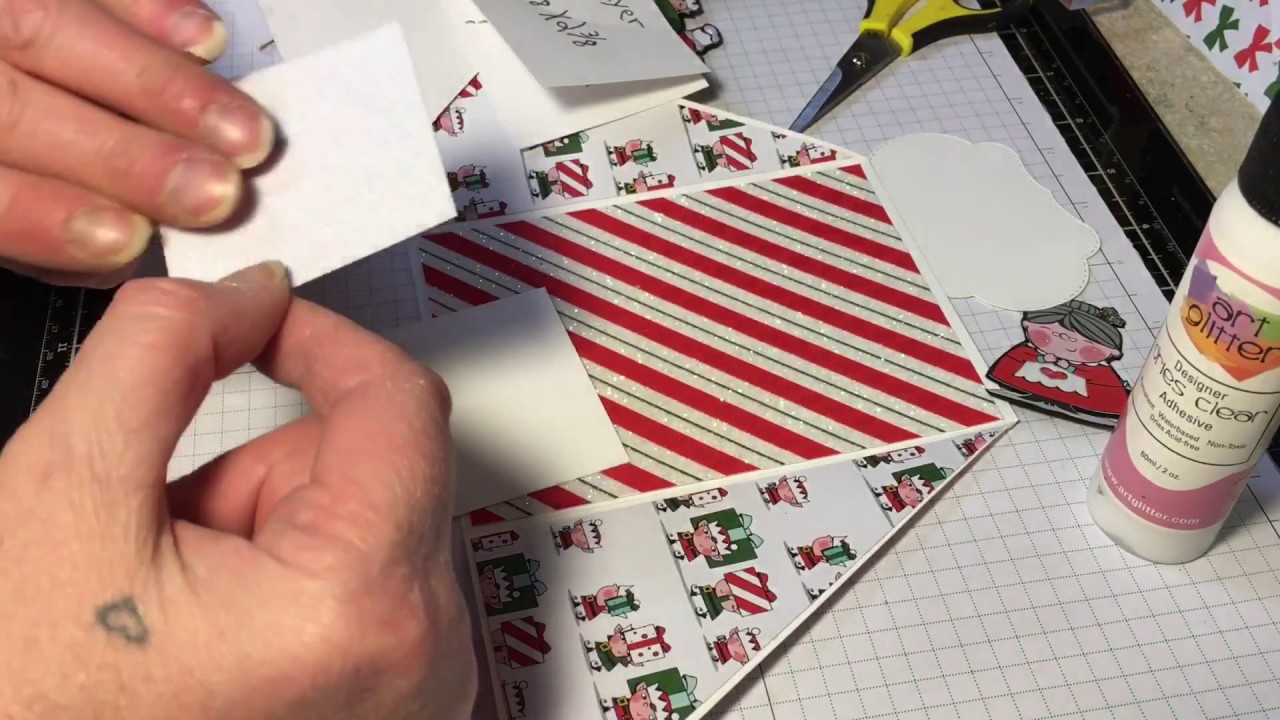 Fancy Fold card tutorial! Stampin up Santa’s workshop, signs of santa ...