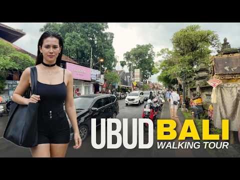 UBUD WALKING TOUR 🇮🇩 BALI INDONESIA 2026 - Rainy Monkey Forest Street, Ubud Palace & Real City Sound