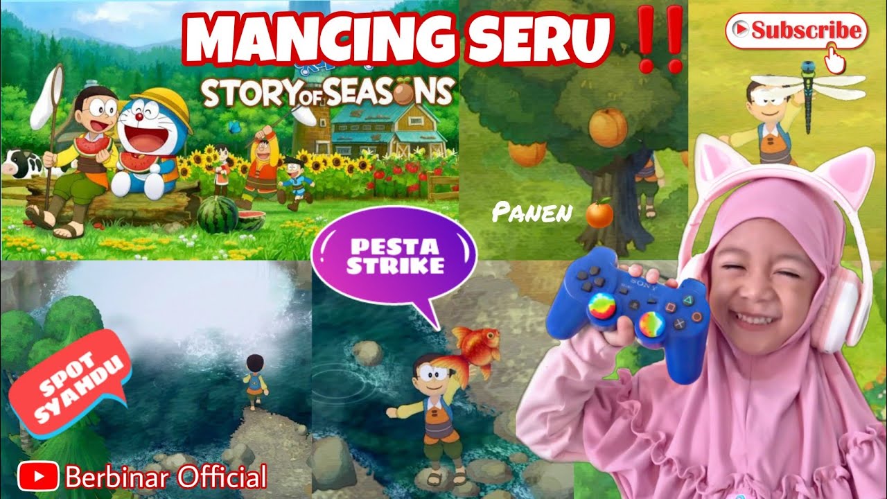 BANJIR STRIKE ⁉️ BINAR MAIN GAME DORAEMON EDISI MANCING HASIL MELIMPAH‼ ...