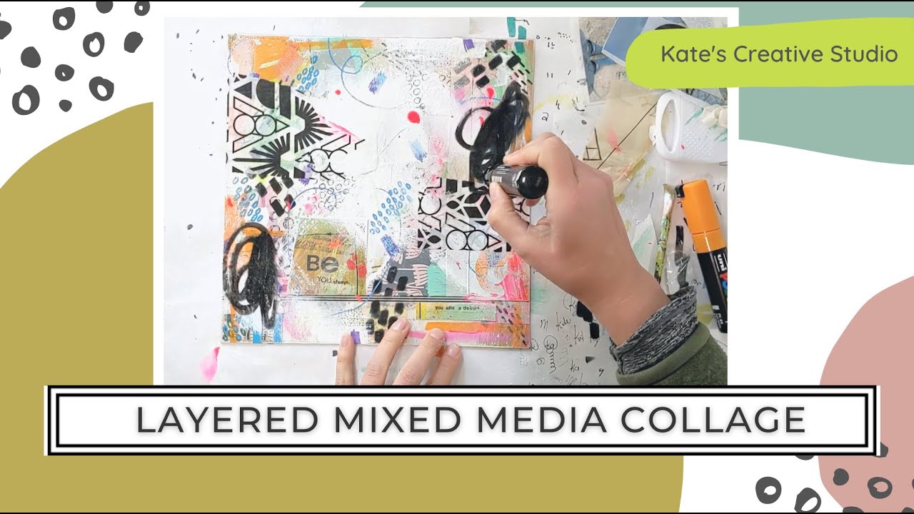 Layered Mixed Media Collage | Crafting Art with Depth and Texture - YouTube