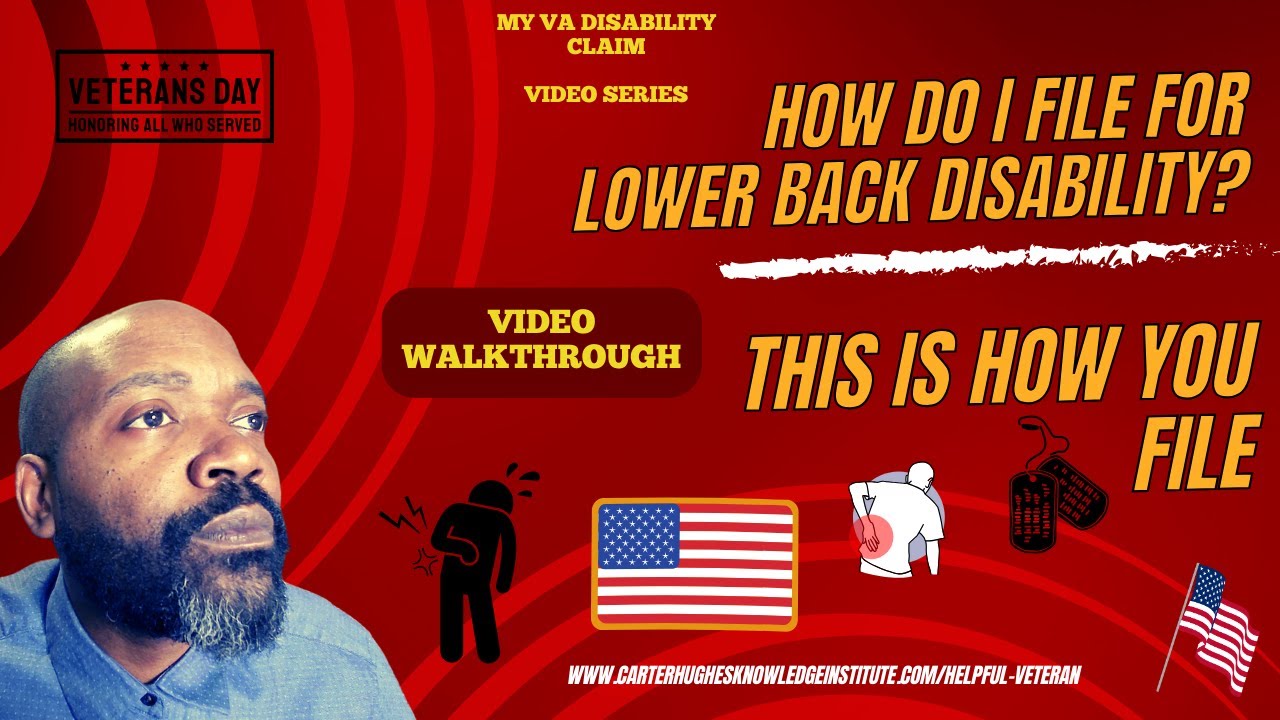 My VA Disability Claim: How to File for Lower Back disability Video ...