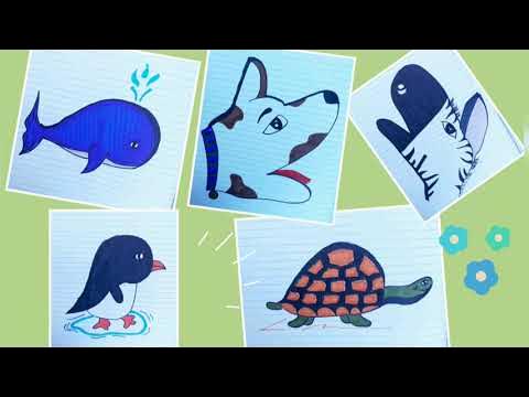 How to Draw Animals using HAND Shapes | Easy and amazing drawing tricks ...