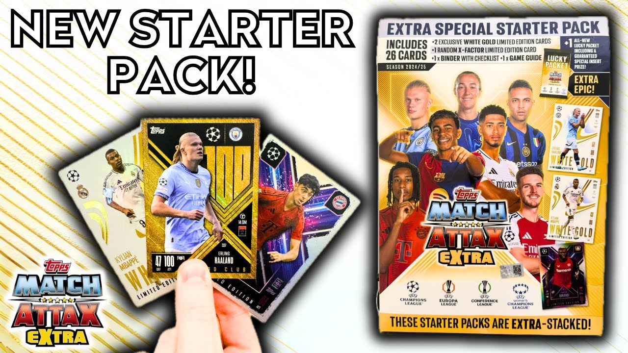 FIRST LOOK & NEW STARTER PACK OPENING! | TOPPS MATCH ATTAX EXTRA 2024/ ...