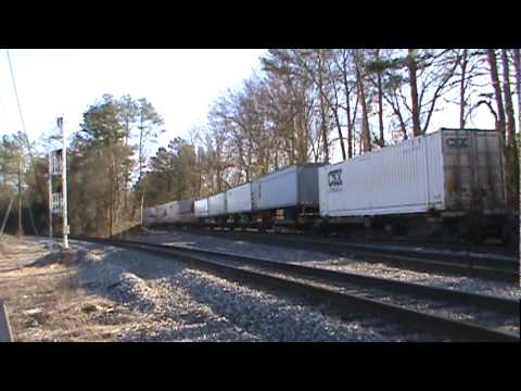 CSX northbound intermodal train Q124 at CP Bolton in Atlanta,GA - YouTube