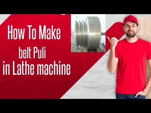 How to make belt Puli in "Lathe machine" #FABRICATION_MECHANICAL ...