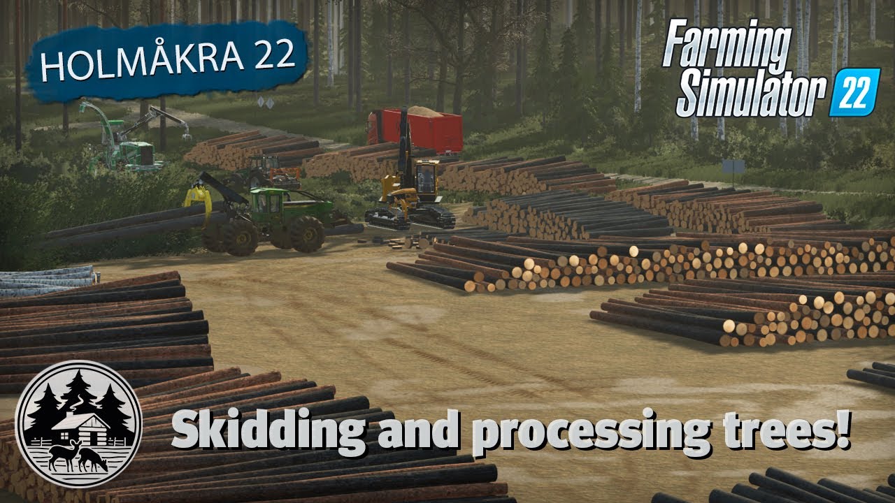 MAKING THE BIGGEST LANDING EVER!? | FS22 | Forestry | Holmåkra 22 ...