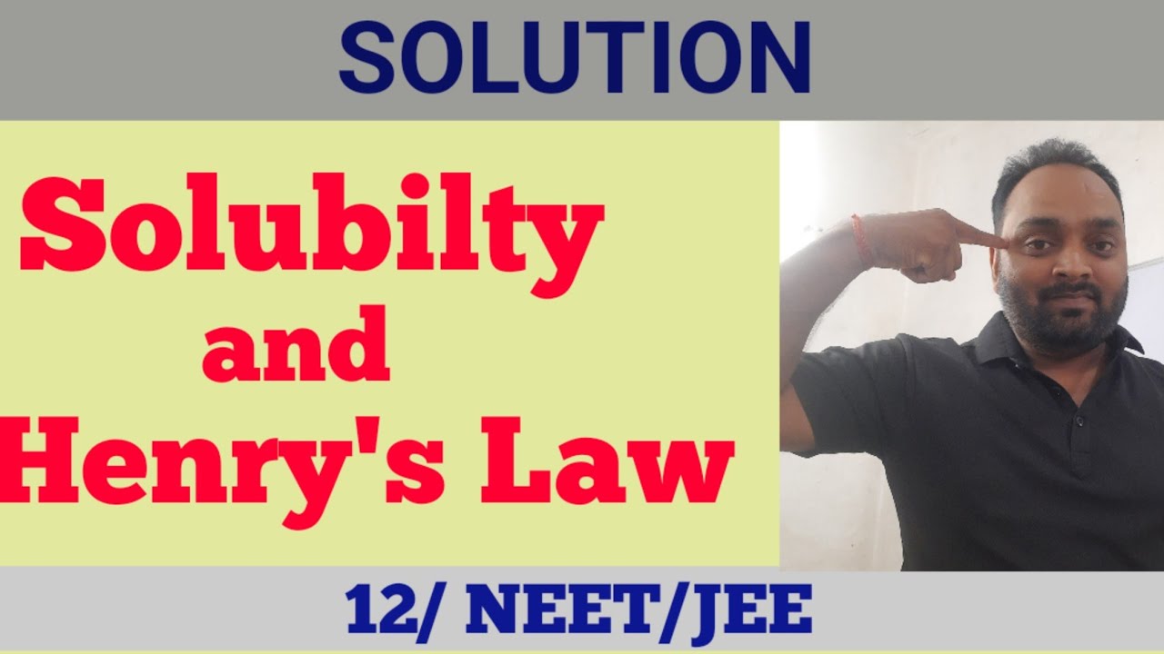 Solution #Solubility #Gas in liquid #Henry law #Application of henry ...