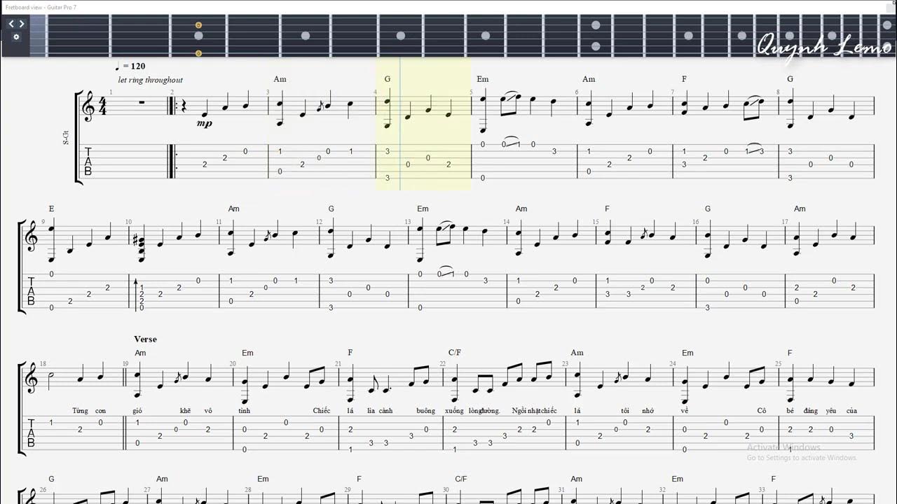 Cô Bé Mùa Đông | Guitar Solo (Easy TAB) - YouTube