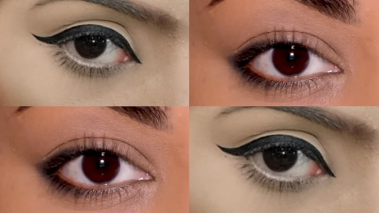 Smoky & straight eye liner lganay ka tarika / Easy method / beautiful ...