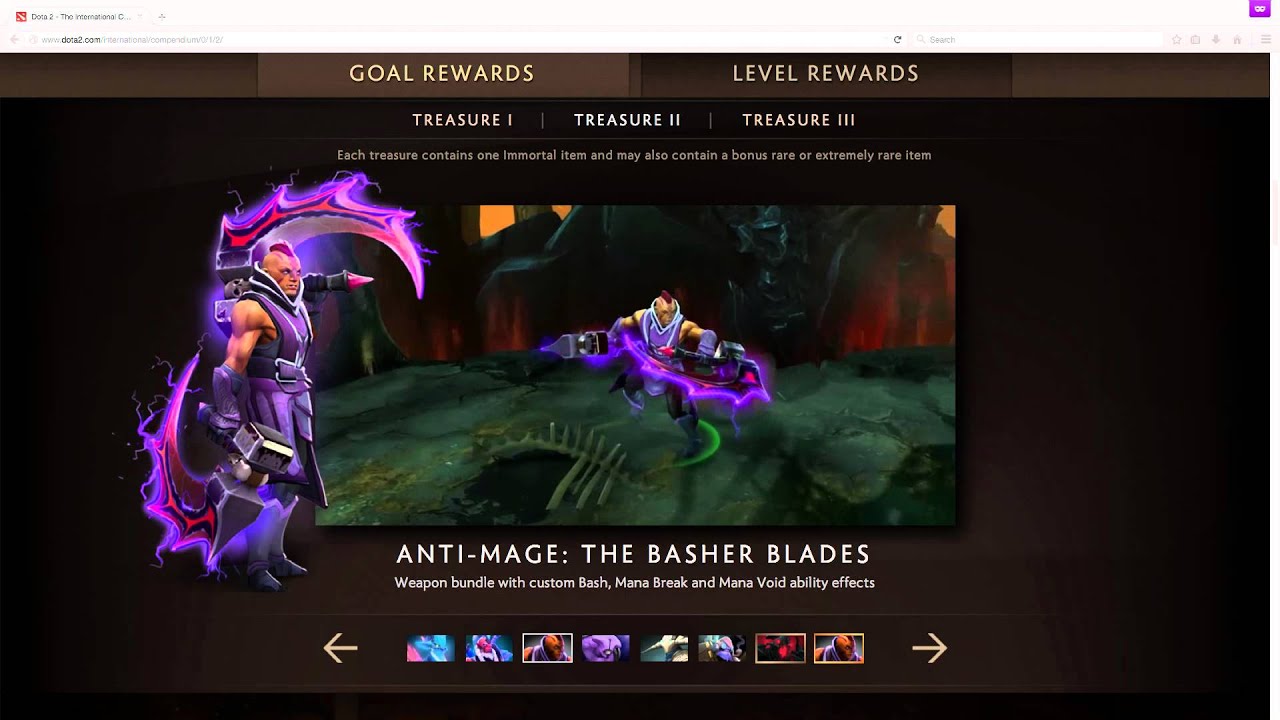 Dota 2 Immortals: The Basher Blades (Anti-Mage) - YouTube