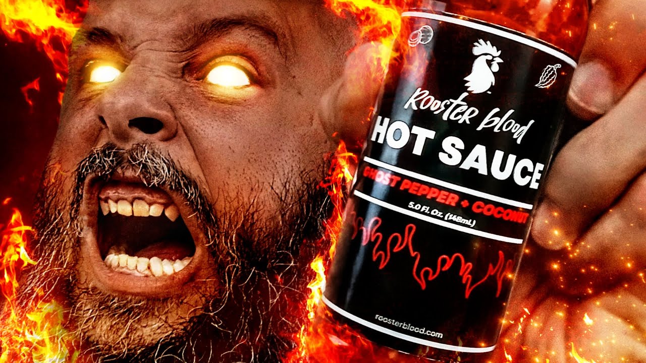 ROOSTER BLOOD HOT SAUCE x GHOST PEPPER & COCONUT! - YouTube