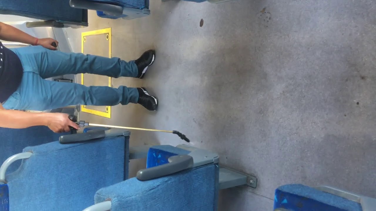 Cleaning bus floor - YouTube