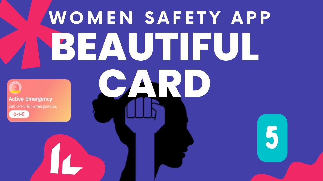 Beautiful Flutter Card UI - women safety app Flutter complete app part ...