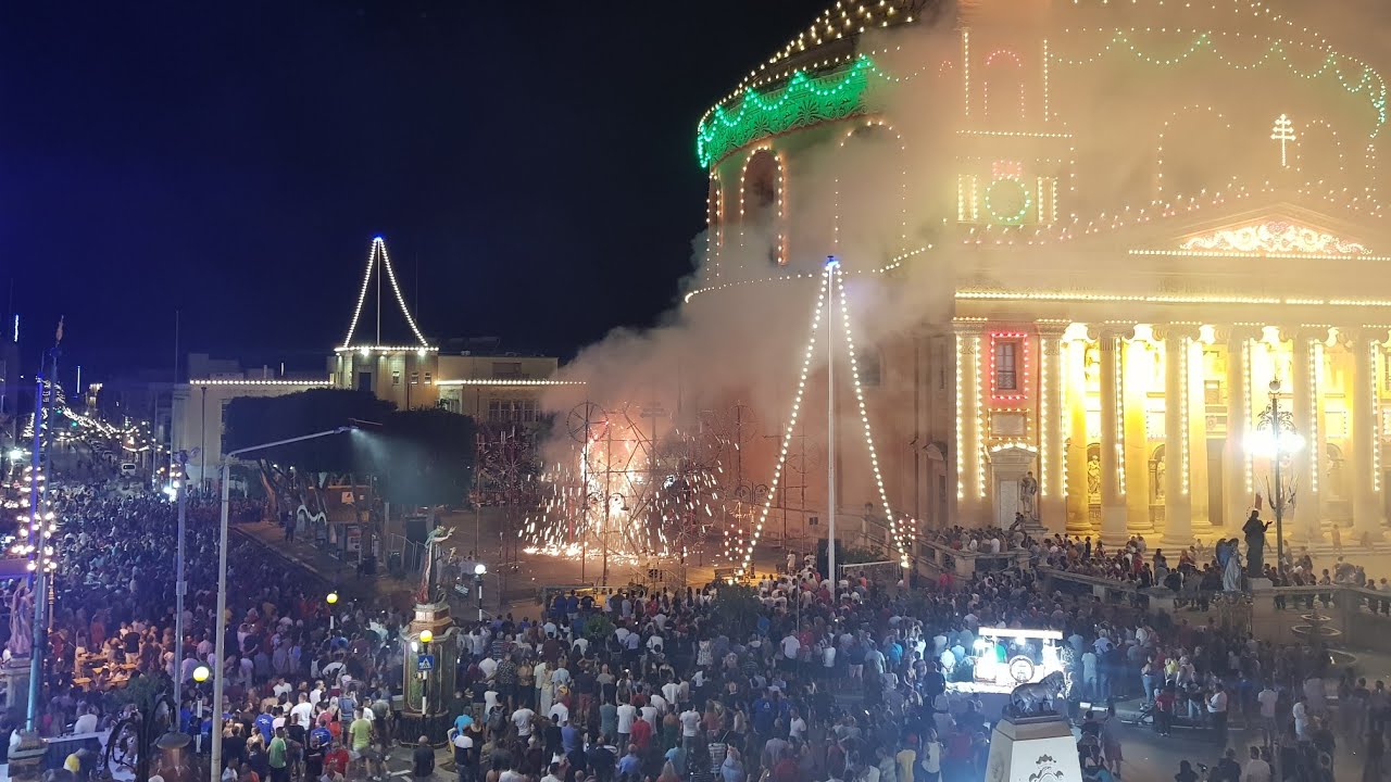Amazing Fire Work Event !! MOSTA MALTA - YouTube