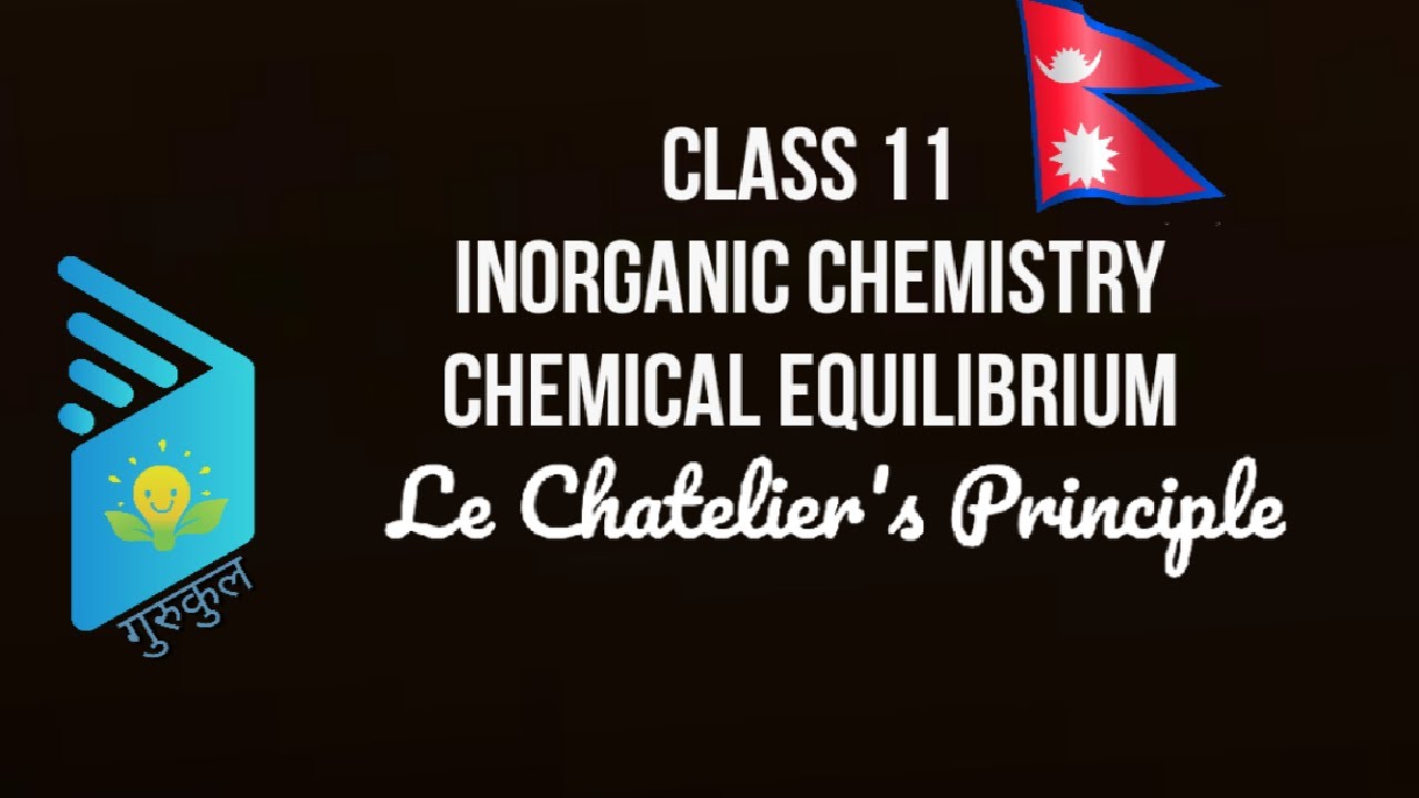Class 11 Chemistry Chemical Equilibrium Le Chatelier's Principle - in ...