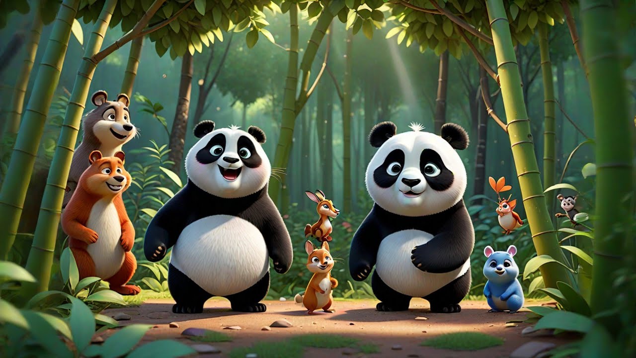 Two Chubby Pandas Say Hello | Cute Counting Song for Kids | Panda Rhyme ...