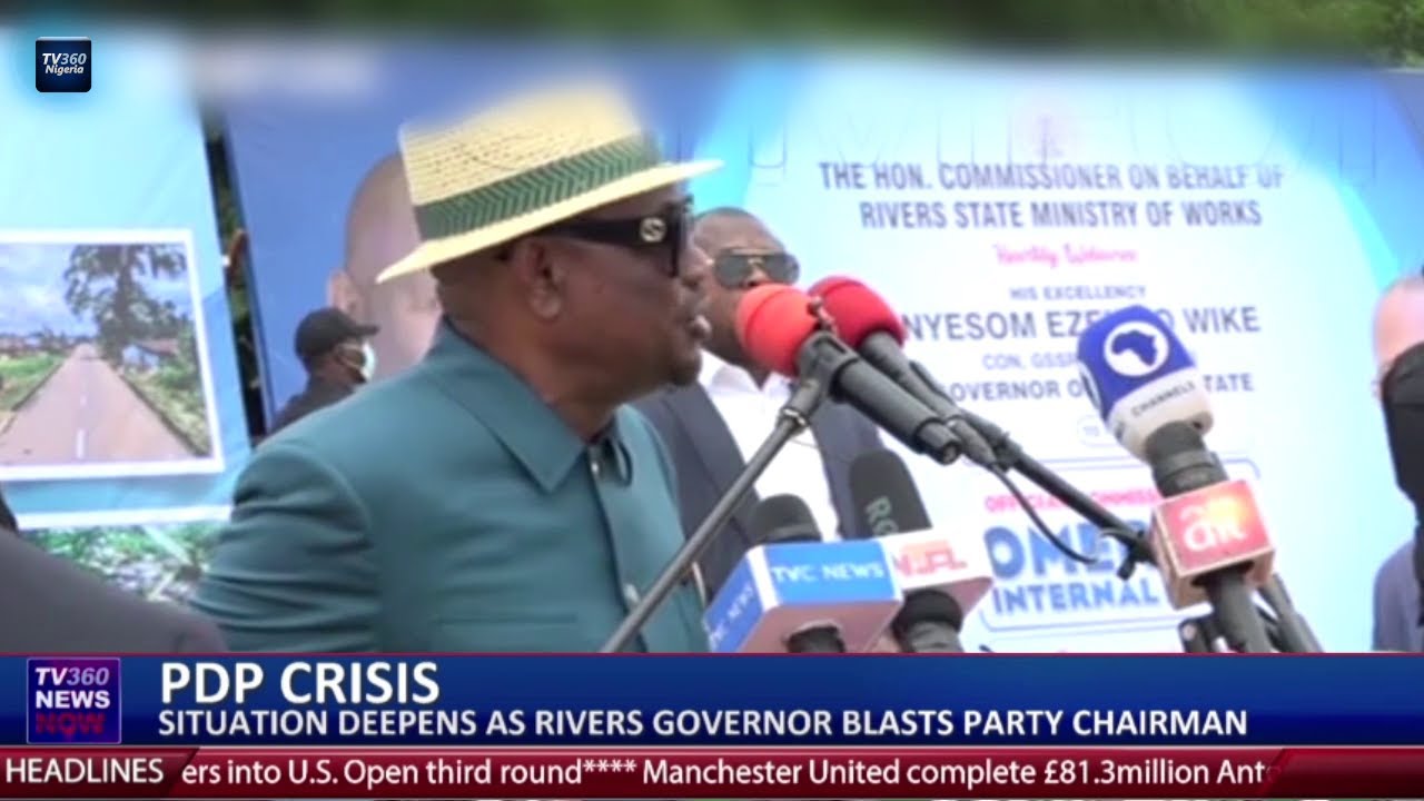 PDP crisis deepens as Rivers state governor blasts party Chairman - YouTube