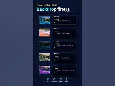 Backdrop filters in CSS🧑‍💻 #coding #programming #2024 #cssanimation #javascript #html #csstricks ...