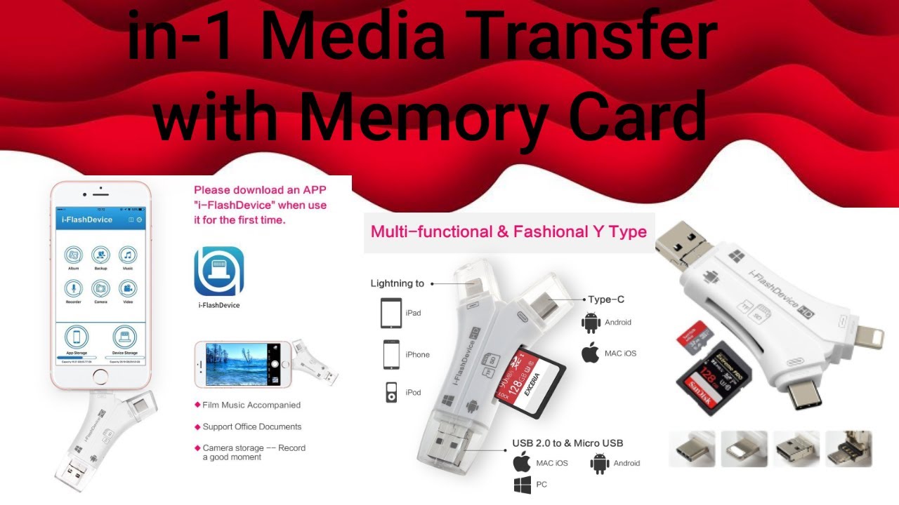 4 in 1 Media Transfer with Memory Card - YouTube