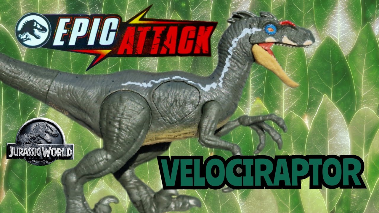 Jurassic World Epic Attack Velociraptor - Jurassic Park 3 Male Raptor # ...