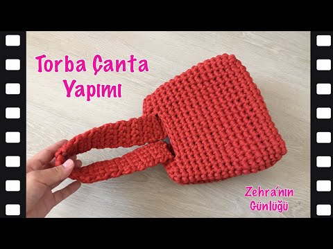 Penye İpten Kolay Torba Çanta Yapımı - Penye İpten El Çantası - Penye İpten Şık Ve Kolay Çanta