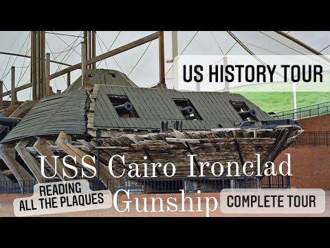 USS Cairo Civil War Ironclad Gunboat | Complete Tour while reading ...