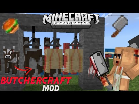 BUTCHERCRAFT MOD PARA MINECRAFT PE/COMO SER CARNICERO EN MINECRAFT ...