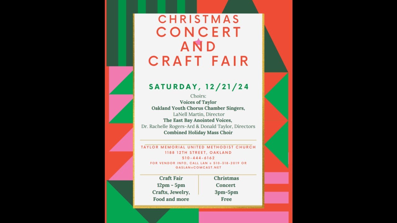 Christmas Concert & Craft Fair - 12/21/24 - YouTube
