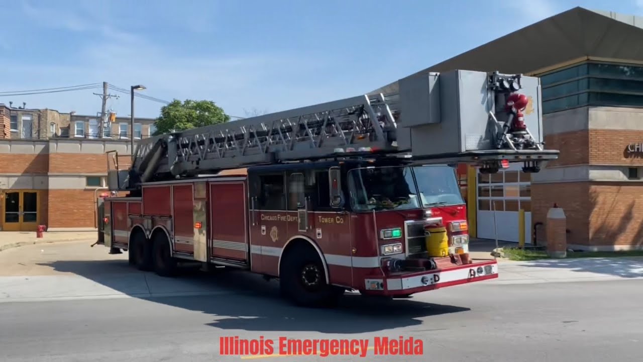 *FIRE* Chicago Fire Department Engine 63 and Tower Ladder 16 (Spare ...