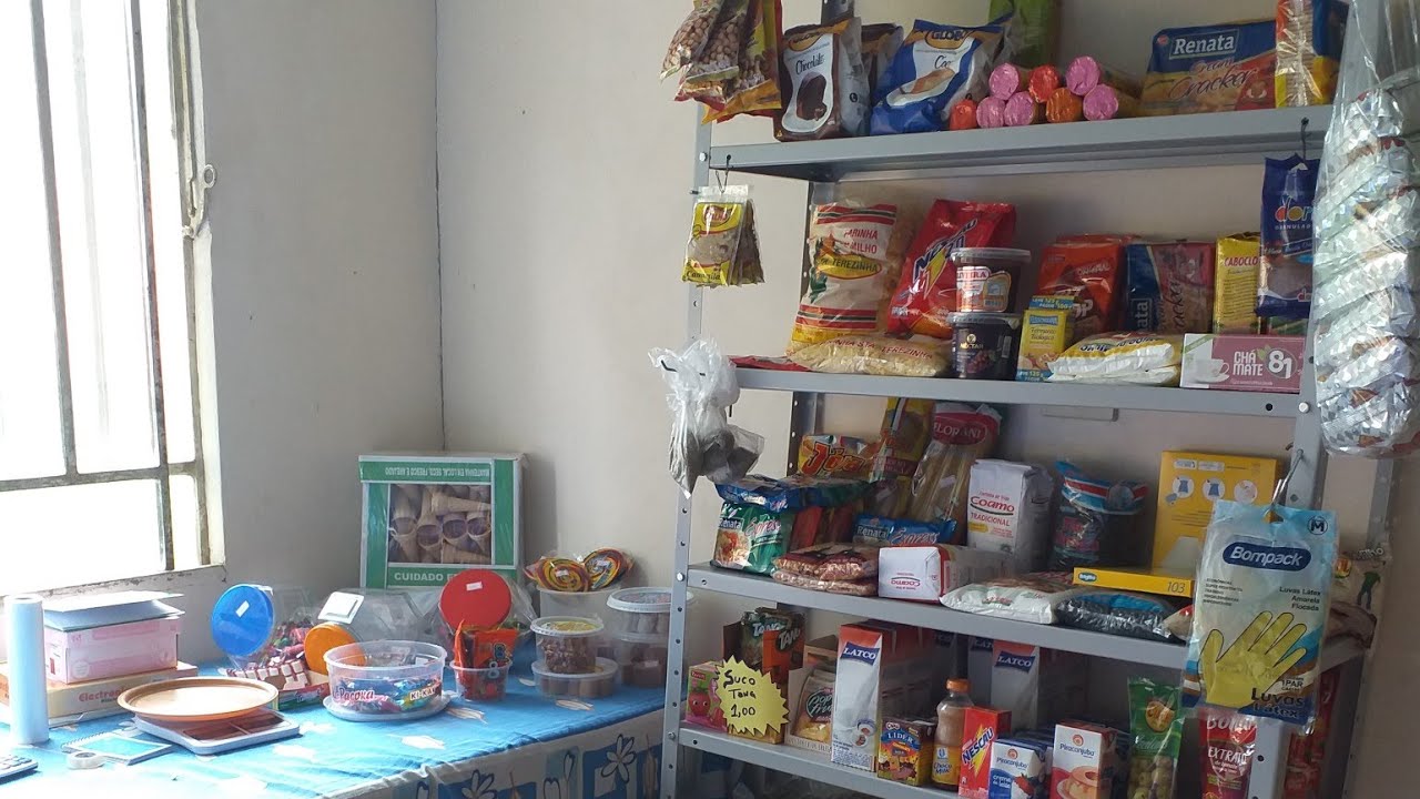 Tour pela minha MERCEARIA/minha sala virou minha mini MERCEARIA ...