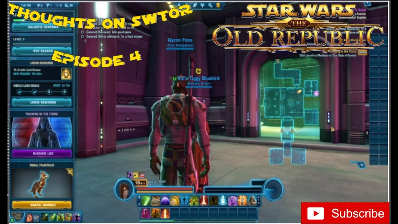 Thoughts on SWTOR| Talking to Qyzen Fess| Courscant - YouTube