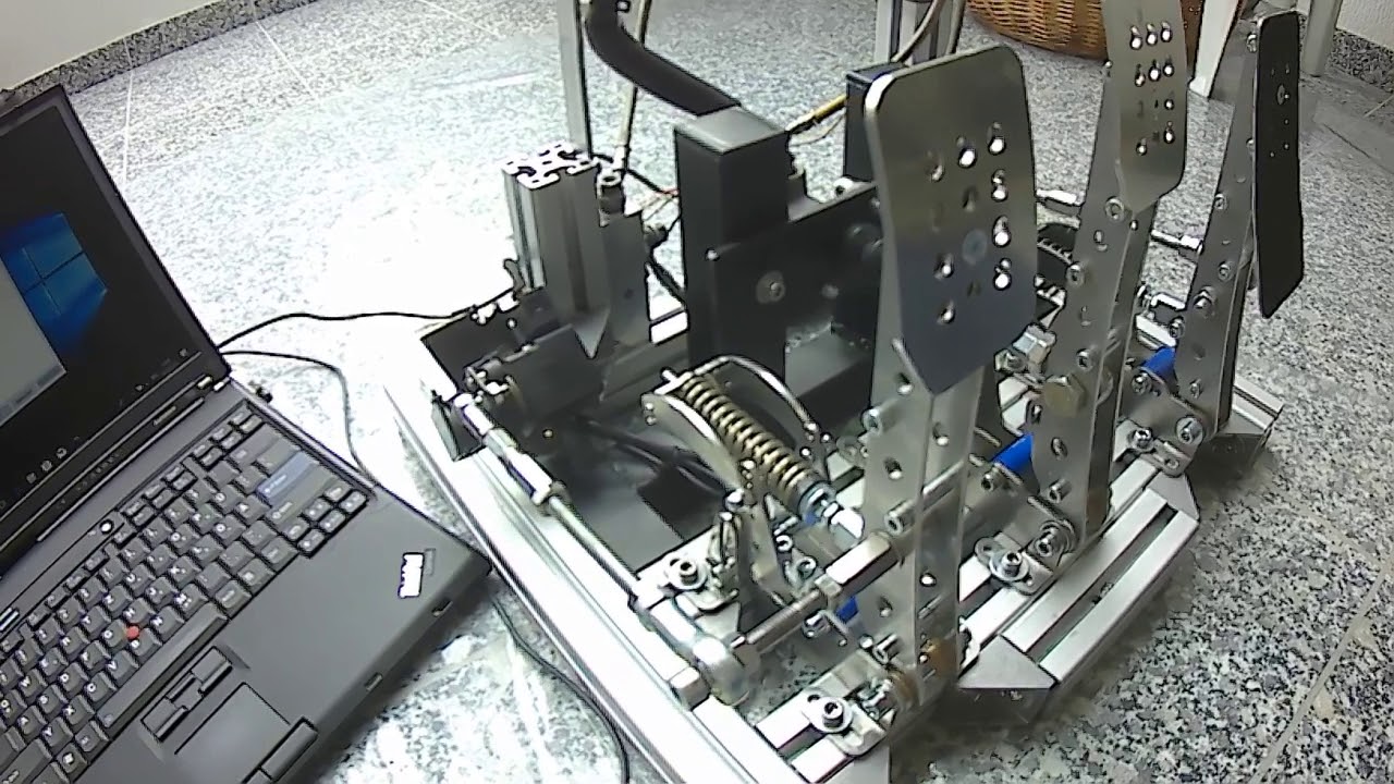 Sim racing real hydraulic pedal mod - YouTube