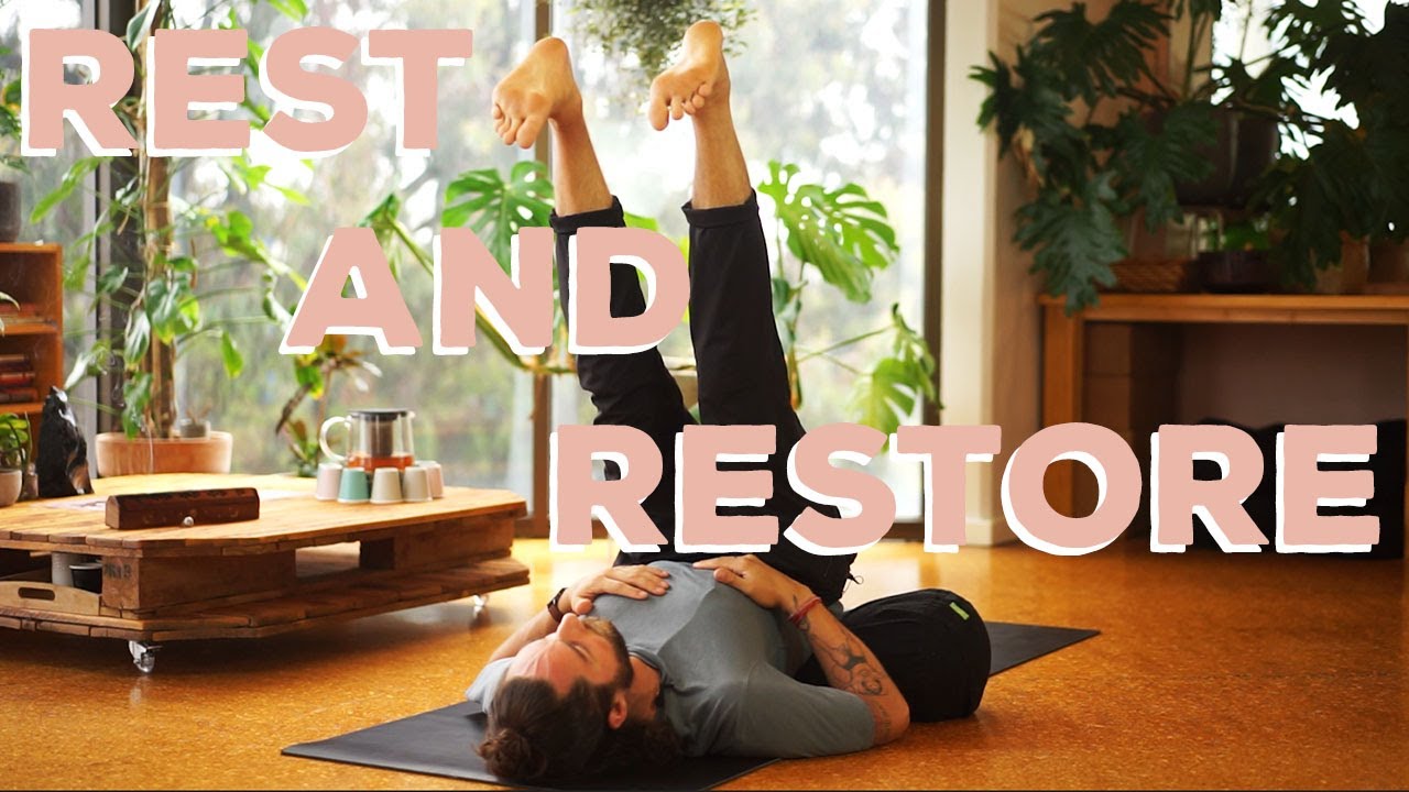 Rest & Restore (Restorative Yoga) - Level Up Yoga - YouTube