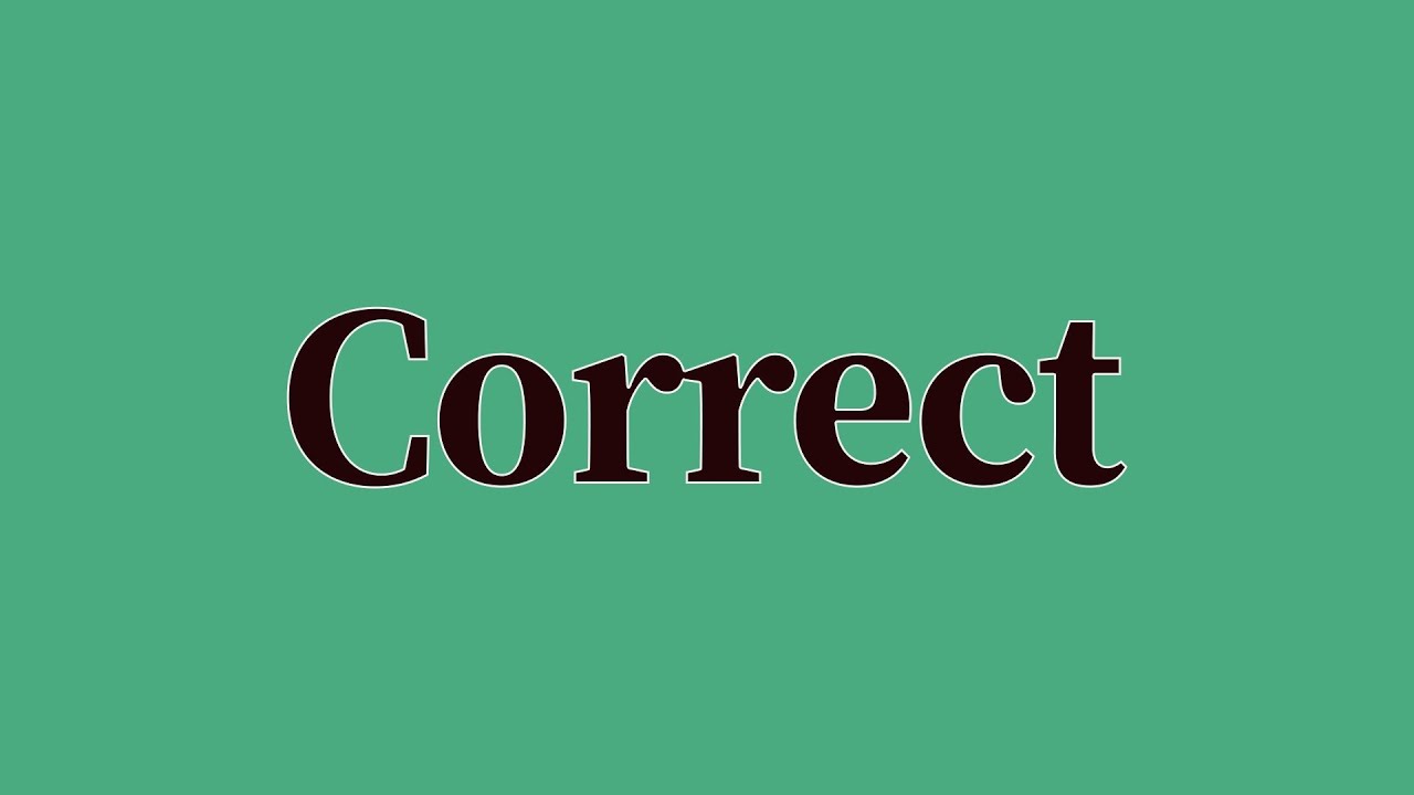 Correct Pronunciation and Meaning - YouTube