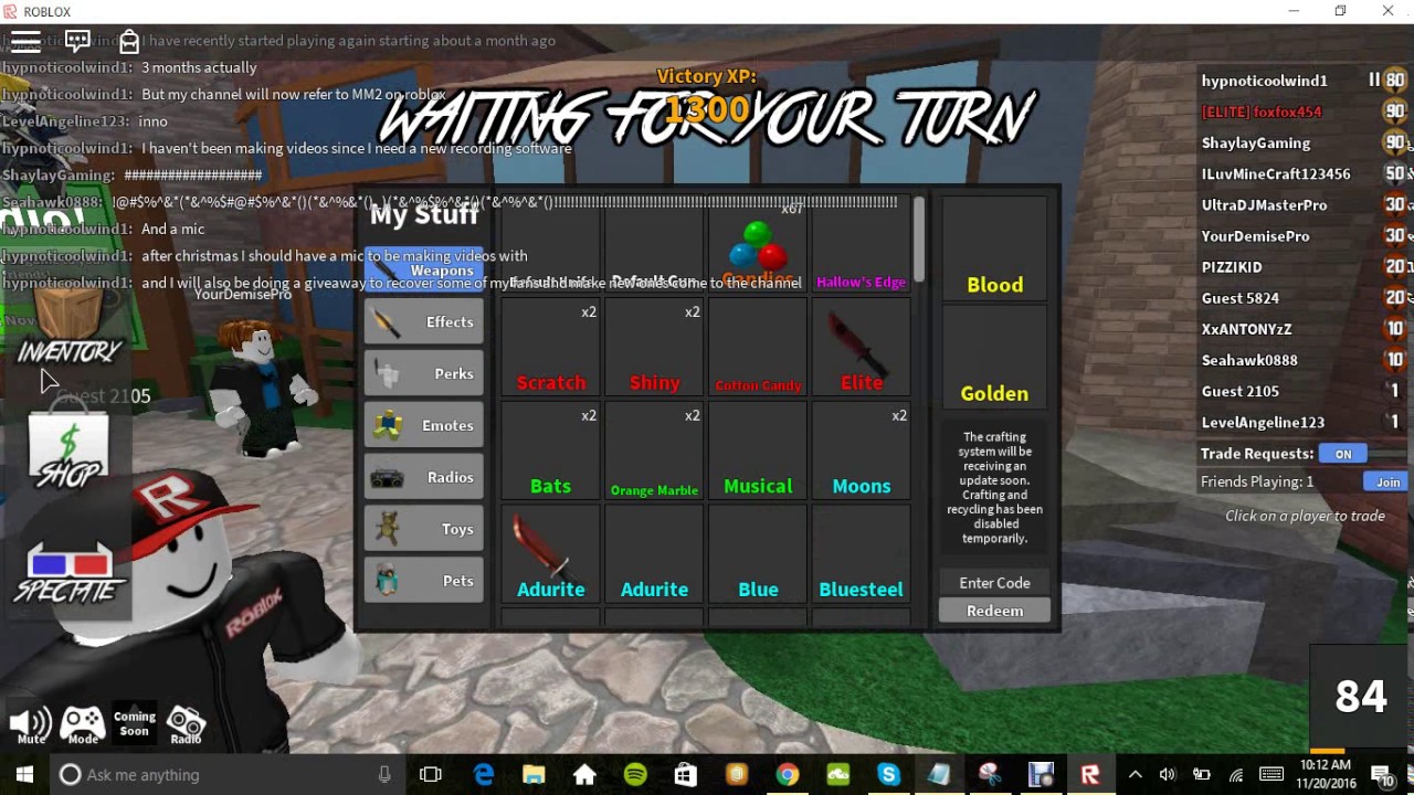 Channel update+giveaway for MM2 - YouTube