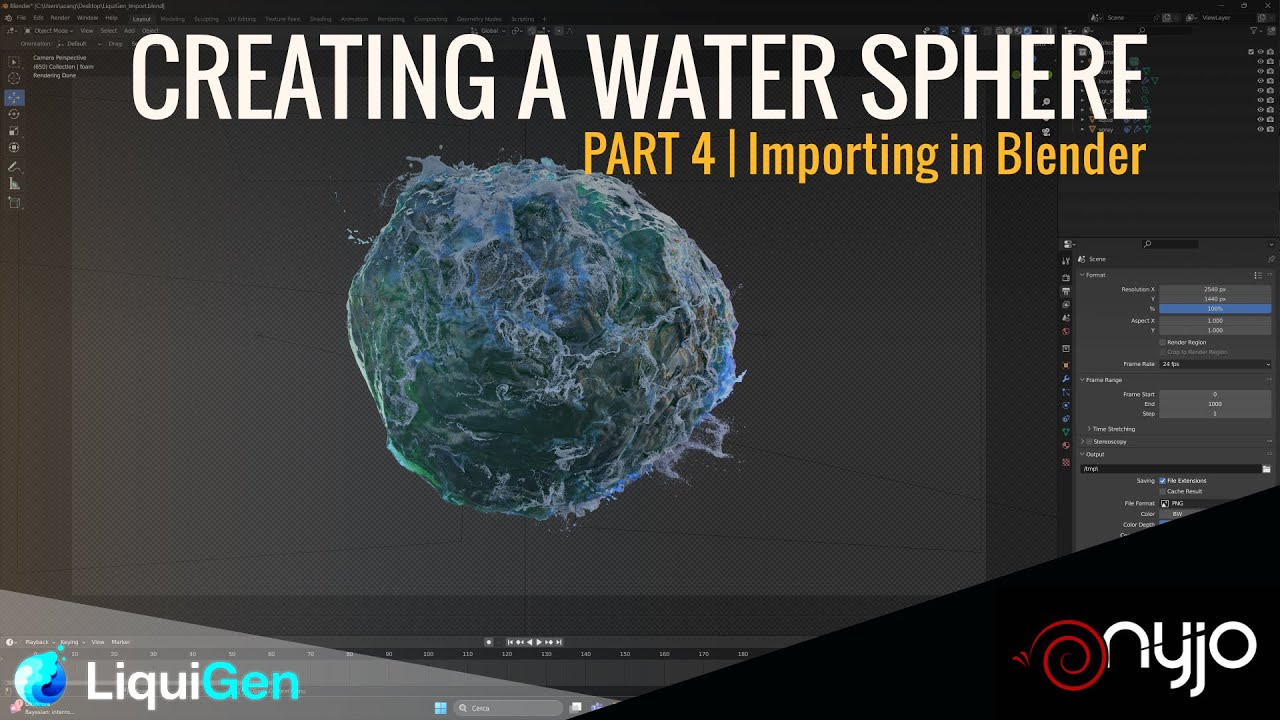 LiquidGen Water Sphere Free Tutorial - Part 4 (Importing in Blender ...