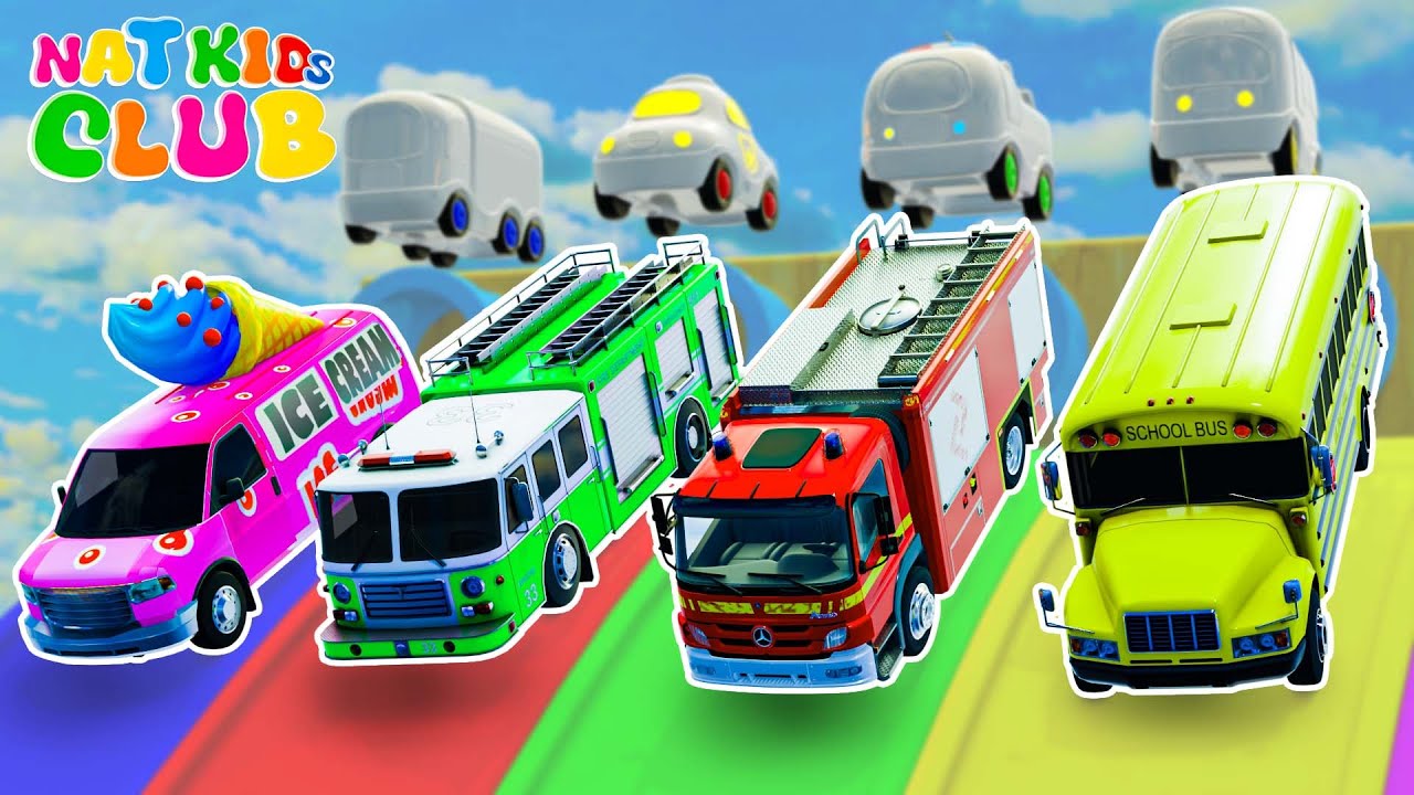 Five Little Monkeys + More Baby Songs | Cute Car Transformation ...