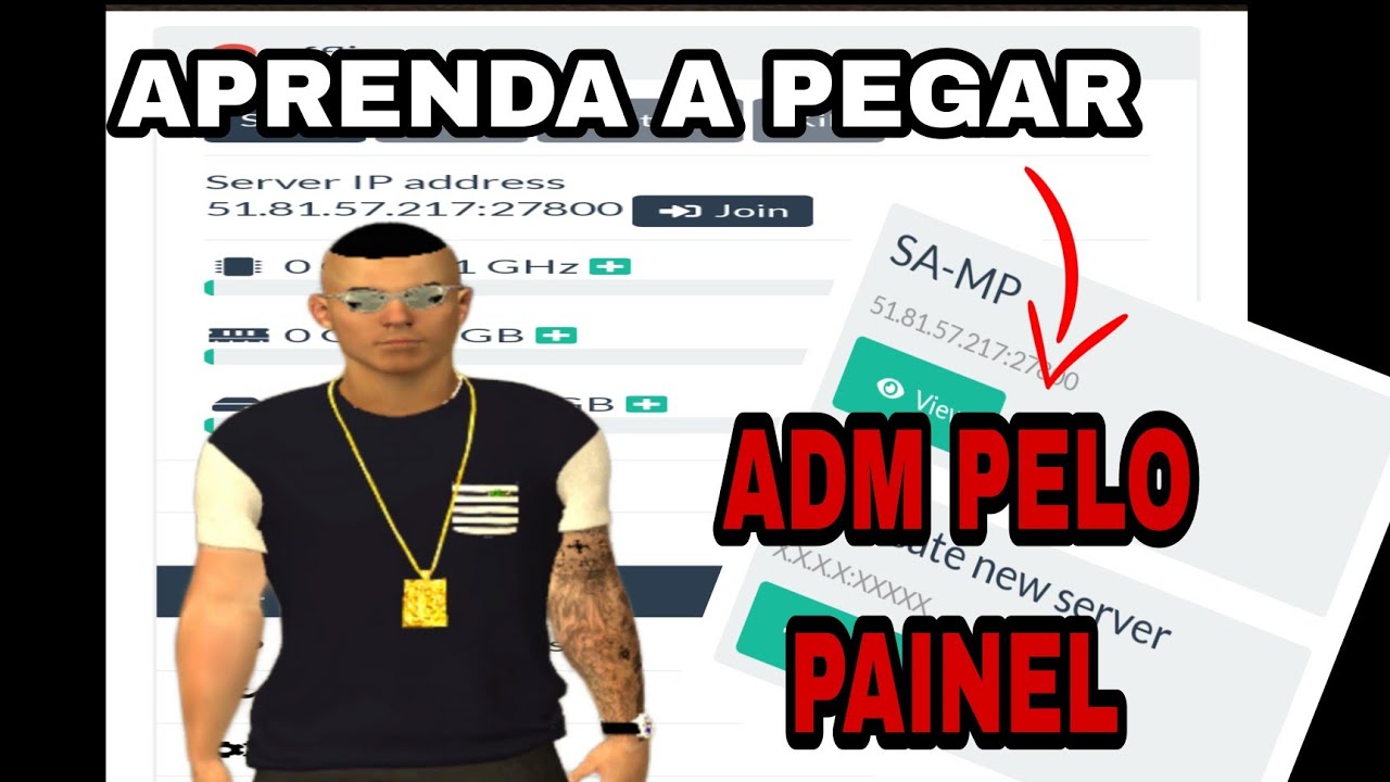 COMO PEGAR ADM PELO PAINEL NO GTA SAMP - YouTube
