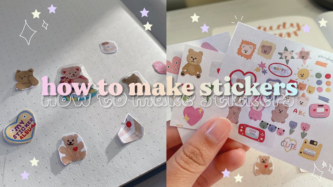 🌷how to make stickers // stickers diy ♡ - YouTube