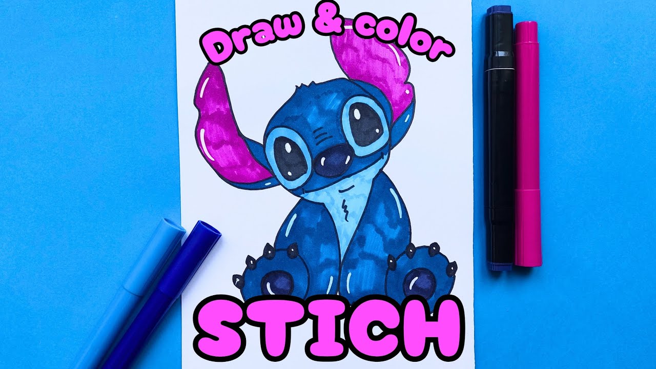 How to Draw Stich from Lilo & Stich | How to draw Stich step-by-step ...