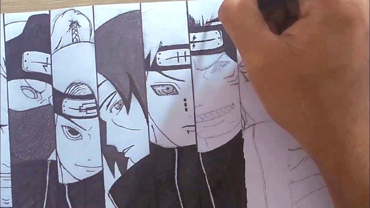 Drawing All Akatsuki Member - Epic Speed Draw - YouTube