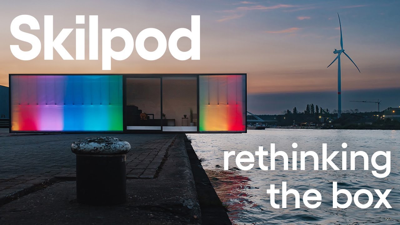 Skilpod rethinks the box — stacked modular construction unit - YouTube